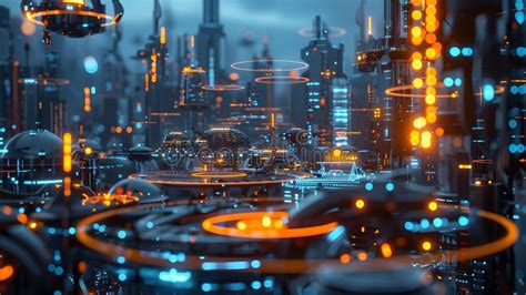 Ai Driven Society Futuristic City Advanced Technology Stock