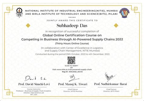 Subhadeep Das On Linkedin Nitie Aipoweredsupplychains Aiscbynitie