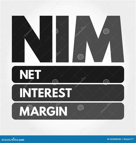 Nim Net Interest Margin Acronym Concept Stock Illustration