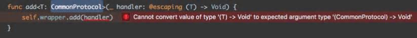 Swift Cannot Convert Value Of Type T Void Stack Overflow