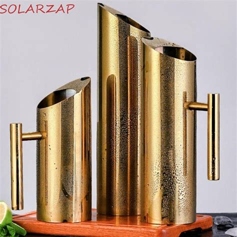 Solarzap เหยือกน้ําสแตนเลส 1 1 5 2l กาต้มน้ําเย็นตรง หม้อน้ําขนาดใหญ่ความจุเงิน ทอง Splash