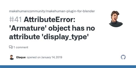 AttributeError Armature Object Has No Attribute Display Type Issue 41