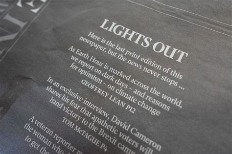 為自己寫訃聞，英國《獨立報》的紙本之死 轉角國際 Udn Global Optimism Earth Hour Climate