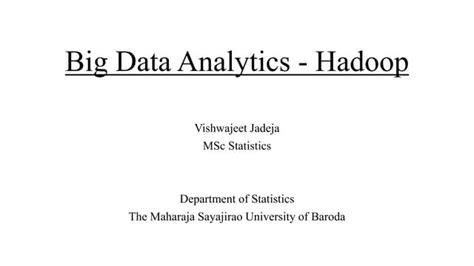 Big Data Analytics Hadoop Ppt