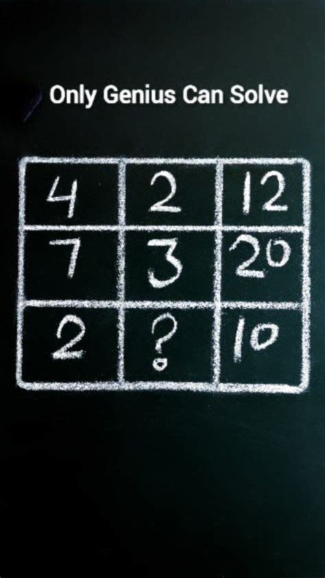 Only Genius Can Solve Math Puzzle