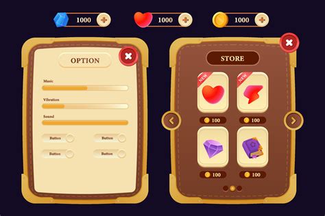 Game Asset Ui Design Cartoon Element With Elegant And Colorful 16666312 Vector Art At Vecteezy