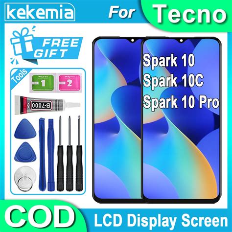 Kekemia Display For Tecno Spark 10 4g 5g 10c 10 Pro Lcd Touch Screen Assembly Replacement