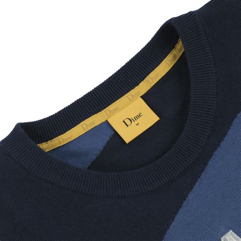 Dime Wave Striped Light Knit Sweater Navy Dimesp4nvy Consortium