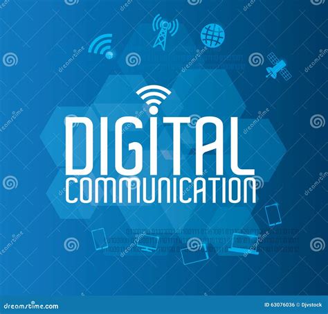 Digital Communication Design Stock Vector Illustration Of Device