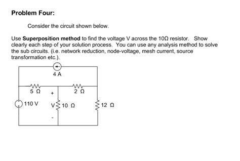 Solved Problem Four Consider The Circuit Shown Below Use Chegg Com