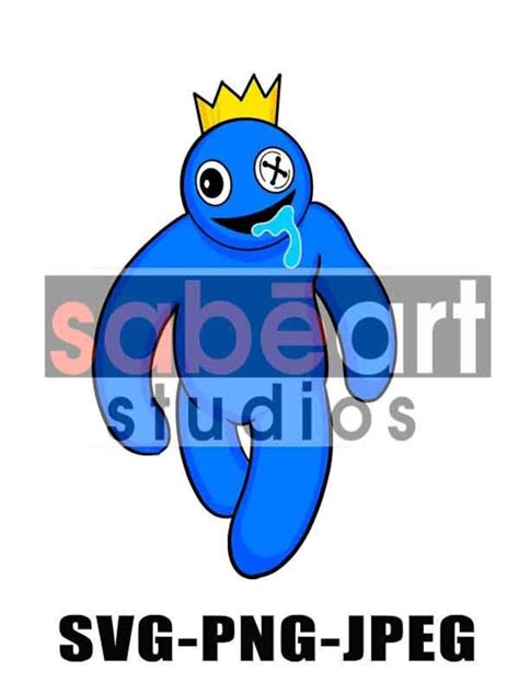 Blue Rainbow Friends Svg Png Jpeg Files Etsy