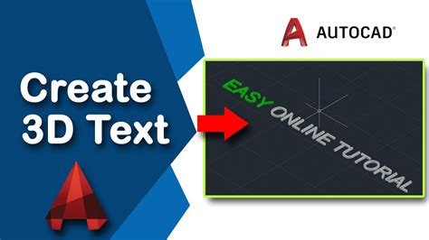 How To Create D Text In AutoCAD Quick And Easy YouTube