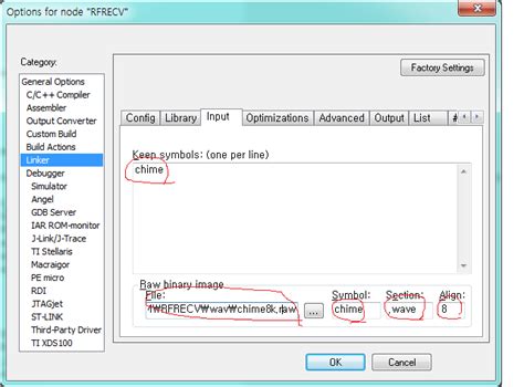 삽질을피하는방법 Iar Ewarm 에서 파일 링크하기raw Binary Image Link