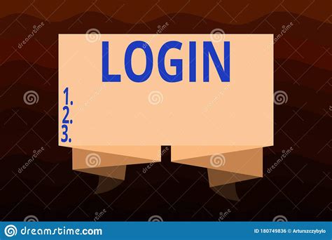 Handwriting Text Login Concept Meaning Entering Website Blog Using Username And Password