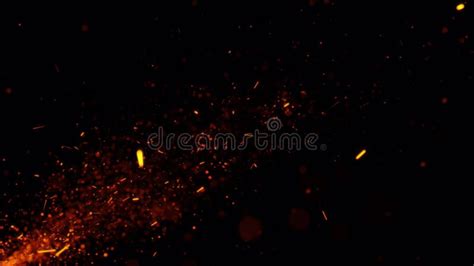 Loop Orange Fire Particles Bottom Left To Top Right Stock Video Video Of Cloud Flare 265685275