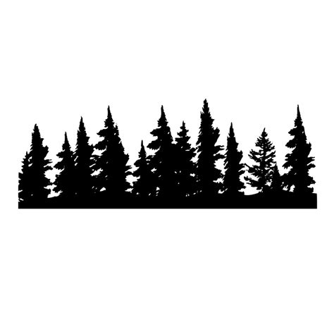 Treeline View SVG PNG DXF File For Cricut Silhouette And Laser Machines