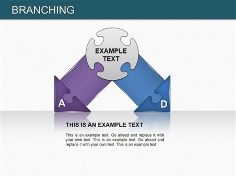 Branching PowerPoint Charts Template For Presentation