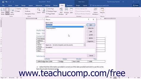 Word 2016 Tutorial Running And Deleting Recorded Macros Microsoft Training Youtube