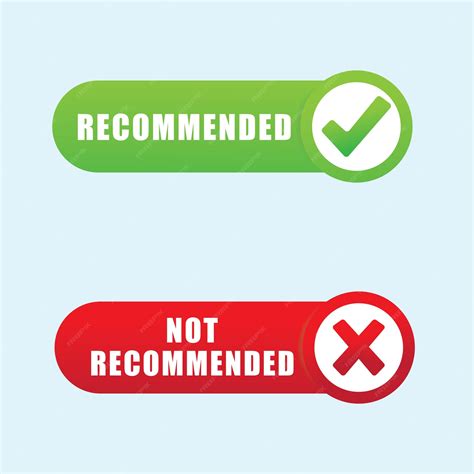 Premium Vector Recommended And Not Recommended Tag Design