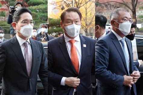 이재용·최태원·정의선·김동관방한한 Uae 대통령 만난다