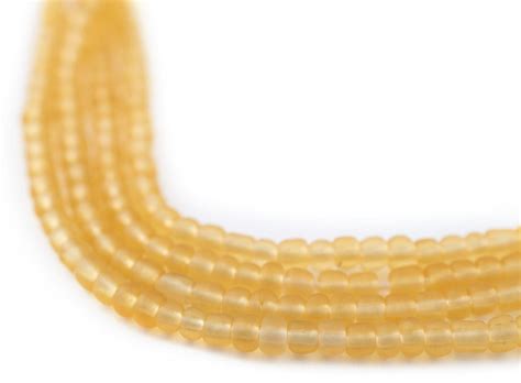 Translucent Amber Matte Glass Seed Beads 3mm — The Bead Chest
