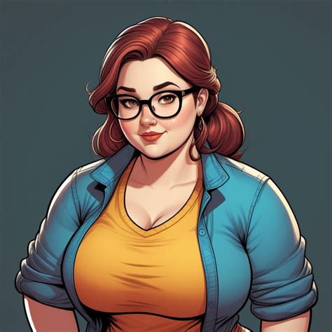 Portrait Of A Full Figured Woman In Nerd Attire Stable Diffusion Online