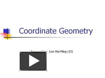 Coordinate Geometry Presentation Free To Download