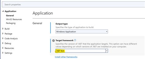 incorrect tfm specified on updating winforms project from 7 0 to 8