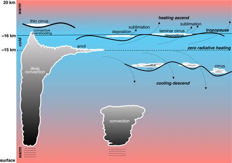 Schematic Formation And Transport Of Laminar Cirrus Thin Cirrus And