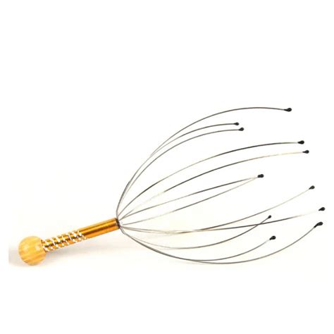 Hot Selling Stainless Steel Massager Colorful Hand Held Scalp Head