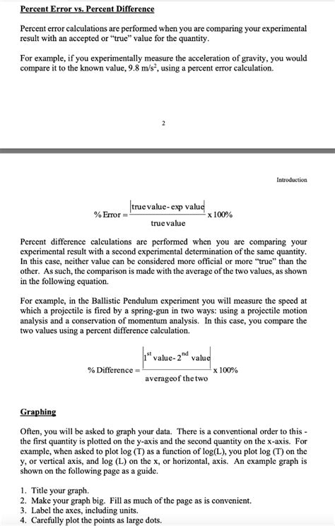 Percent Error Vs Percent Difference Percent Error Chegg Com