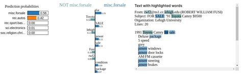 LIME Interpret Predictions Of Flax JAX Text Classification Networks