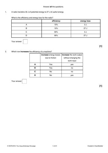 Efficiency Teaching Resources