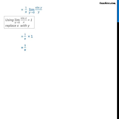 Ex 13 1 15 Evalaute Lim X Pi Sin Pi X Pi Pi X