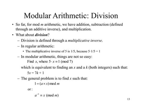 Modular Arithmetic And Congruence Of Integers Ppt