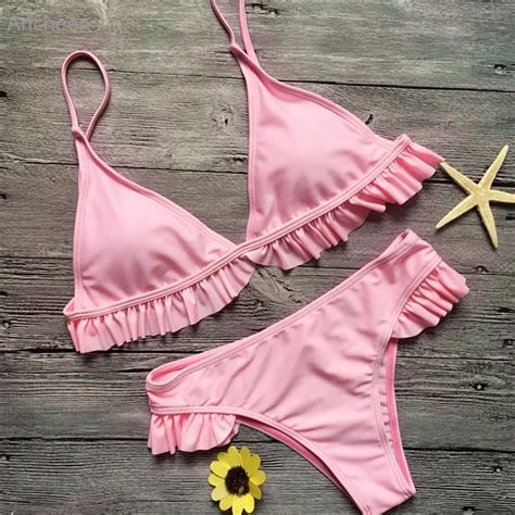 Female Push Up Bikini Swimwear Woman Solid Womens Swimsuit Holds Women