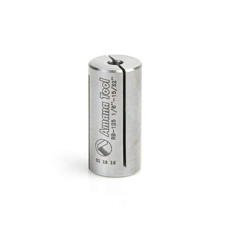 High Precision Steel Router Collet Reducer 12mm Overall Dia X 1 8 Inner