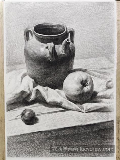 简单的静物素描技巧 易学的素描教程带步骤 露西学画画