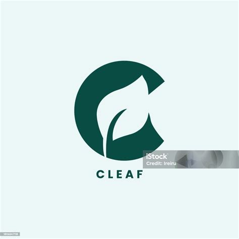 자연 편지 C 로고 녹색 평면 디자인 벡터 일러스트 레이 션 템플릿 알파벳 C에 대한 스톡 벡터 아트 및 기타 이미지 알파벳