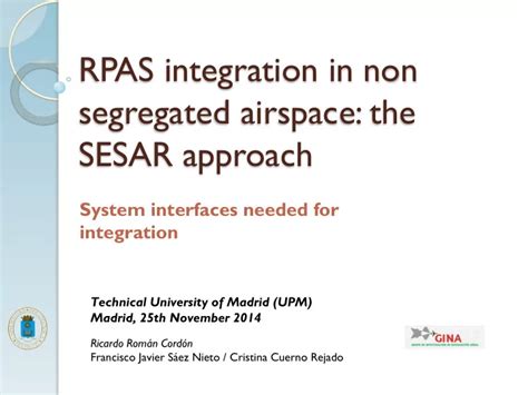 Ppt Rpas Integration In Non Segregated Airspace The Sesar Approach Powerpoint Presentation
