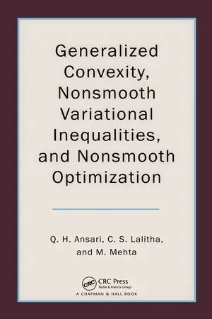 PDF Generalized Convexity Nonsmooth Variational Inequalities And Nonsmooth Optimization By
