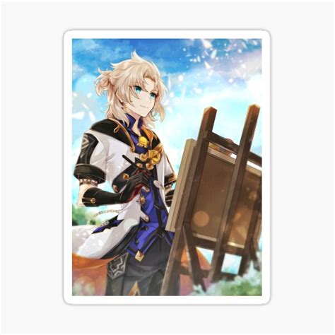 Albedo Genshin Impact Sticker By Jeonghyeokri Redbubble