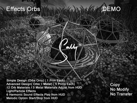 Second Life Marketplace Audio Visual Orb Effects Demo