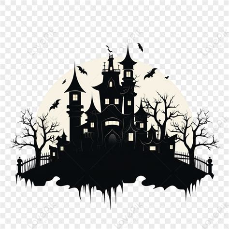 할로윈 성 실루엣마술사휴일깃털 Png 일러스트 무료 다운로드 Lovepik