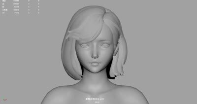CG 次世代 原创人物贝娅娜 裸模模型 女人模型库 OBJ obj mtl 模型下载 cg模型网