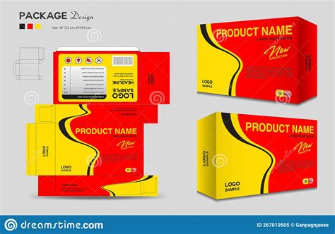 Supplements And Cosmetic Box Design Package Design Template Box Outline Box Packaging Design