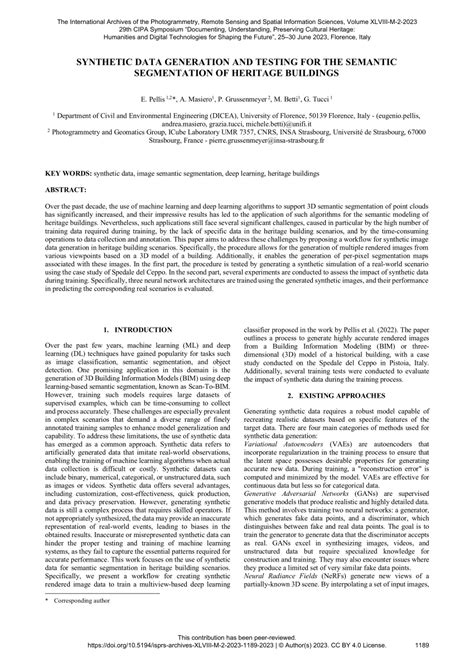 Pdf Synthetic Data Generation And Testing For The Semantic