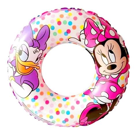 Boia Da Minnie Circular Infantil De Vinil Para Praia E Piscina Etilux Boia Infantil Bebê