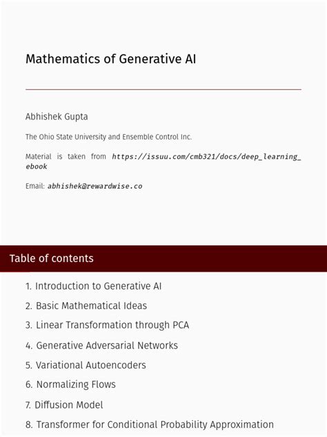 Mathematics Of Generative Ai Pdf Artificial Intelligence Intelligence Ai And Semantics