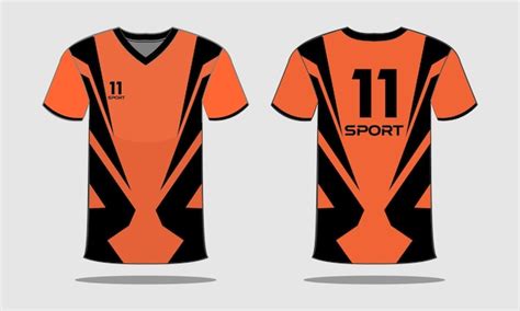 스포츠 저지와 티셔츠 템플릿 스포츠 저지 디자인 축구 레이싱 게임을 위한 스포츠 디자인 프리미엄 벡터